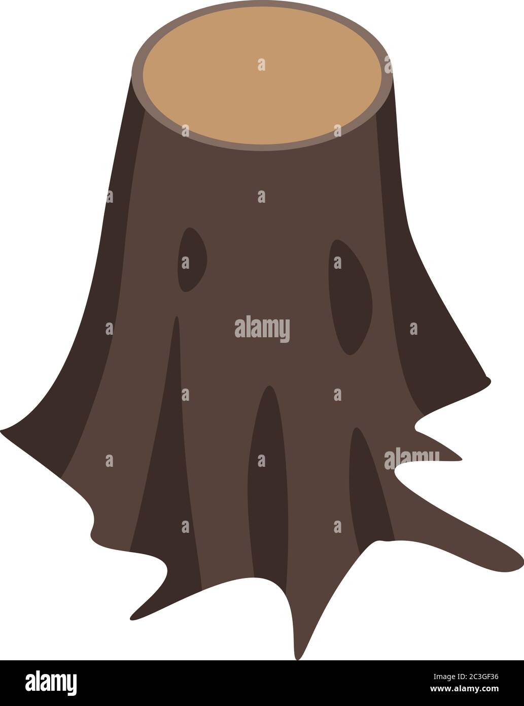 Old cut dry tree in Stock Vector Images - Alamy