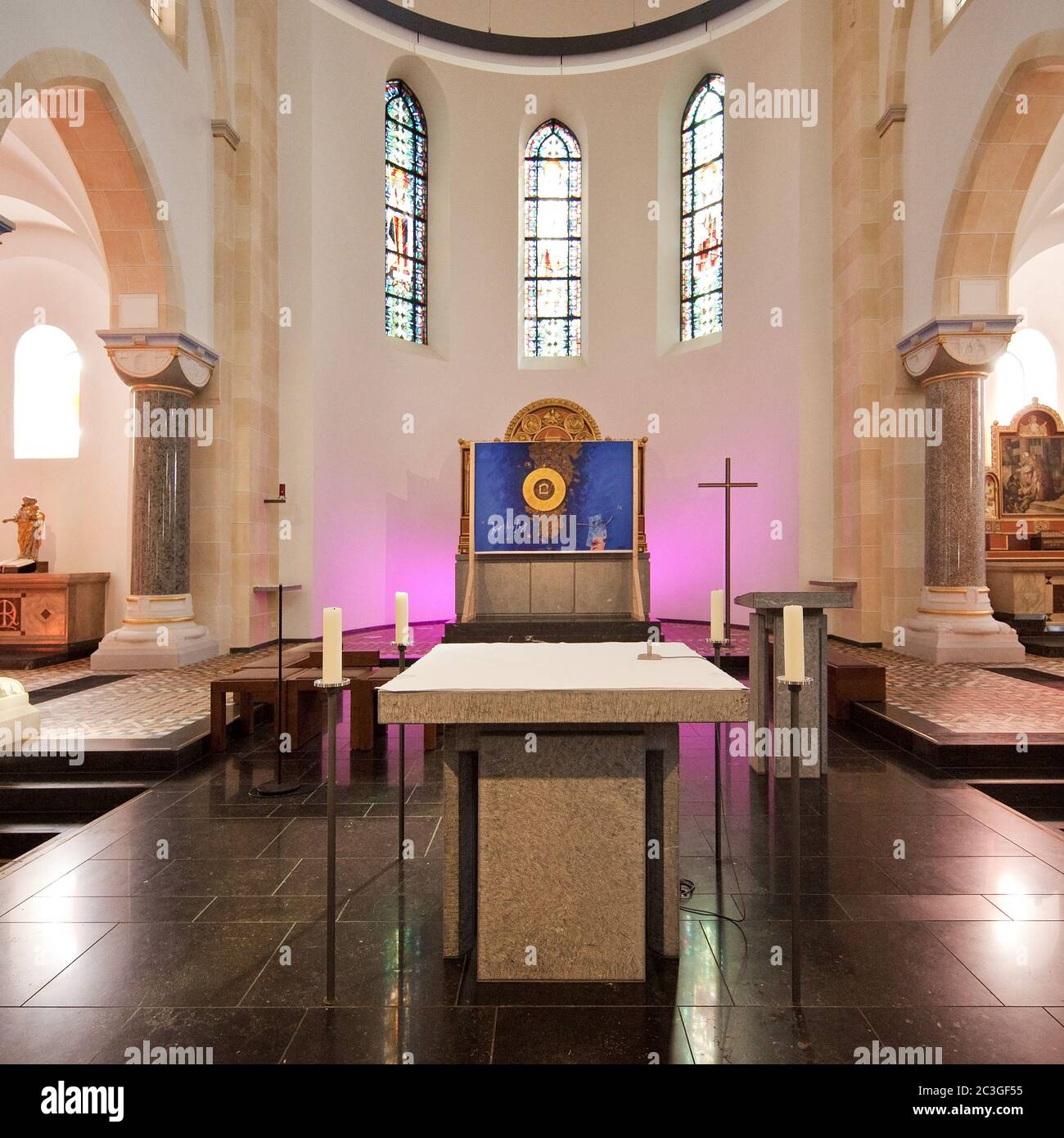 Interior view of the St. Alexander Church, Schmallenberg, Sauerland ...