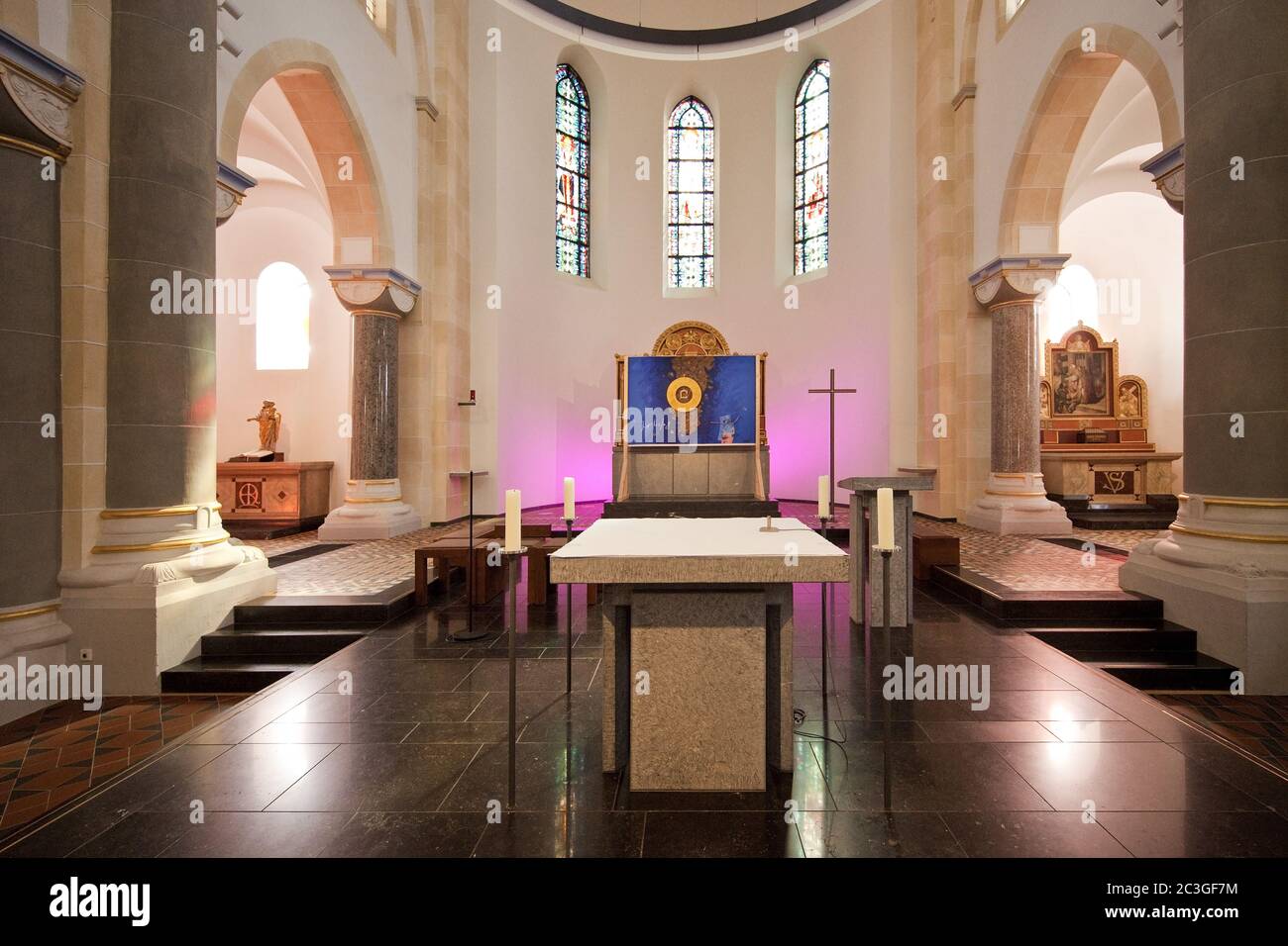 Interior view of the St. Alexander Church, Schmallenberg, Sauerland ...