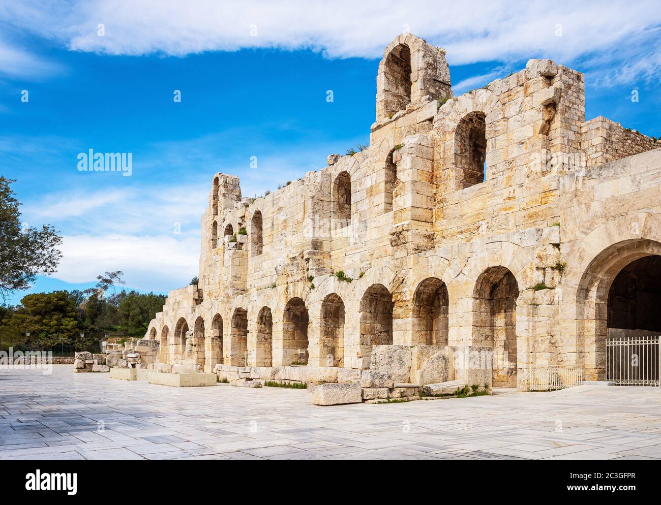 Greece, Athens, the Odeion of Herodes Atticus Stock Photo - Alamy