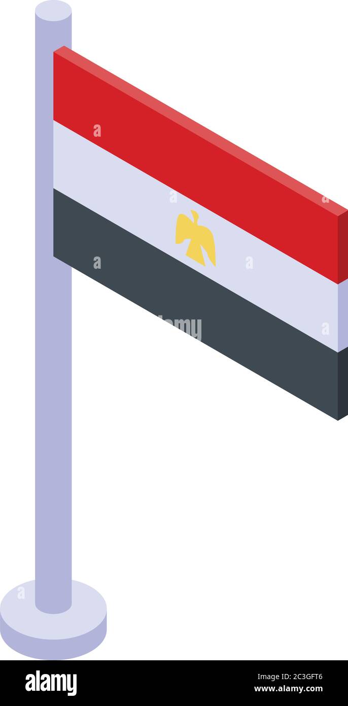 Egypt flag icon, isometric style Stock Vector Image & Art - Alamy