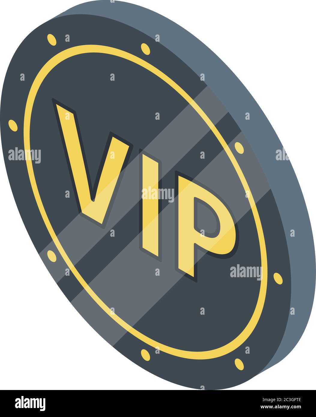 Vip black coin icon, isometric style Stock Vector Image & Art - Alamy