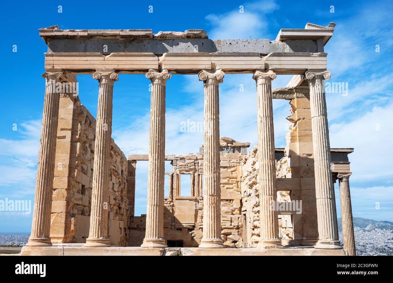 Greece, Acropolis of Athens, the Erechtheion temple Stock Photo - Alamy