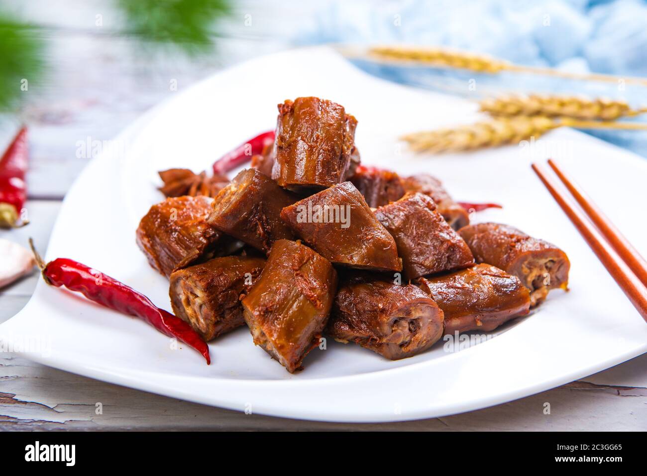 Delicious cold dishes spiced duck neck Stock Photo - Alamy