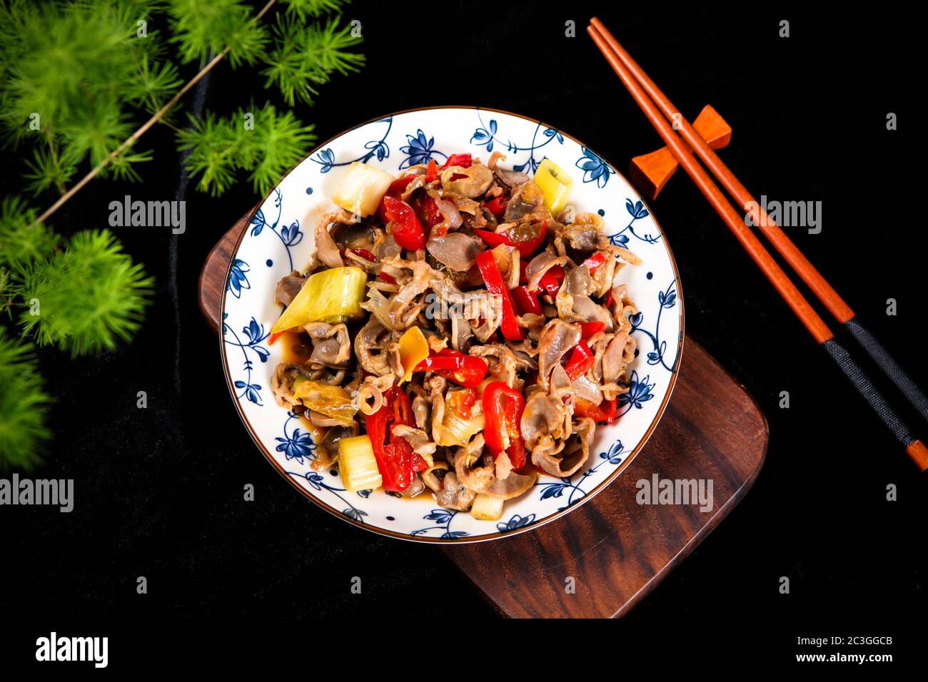 Under the food pickled chilli chicken gizzard Stock Photo - Alamy