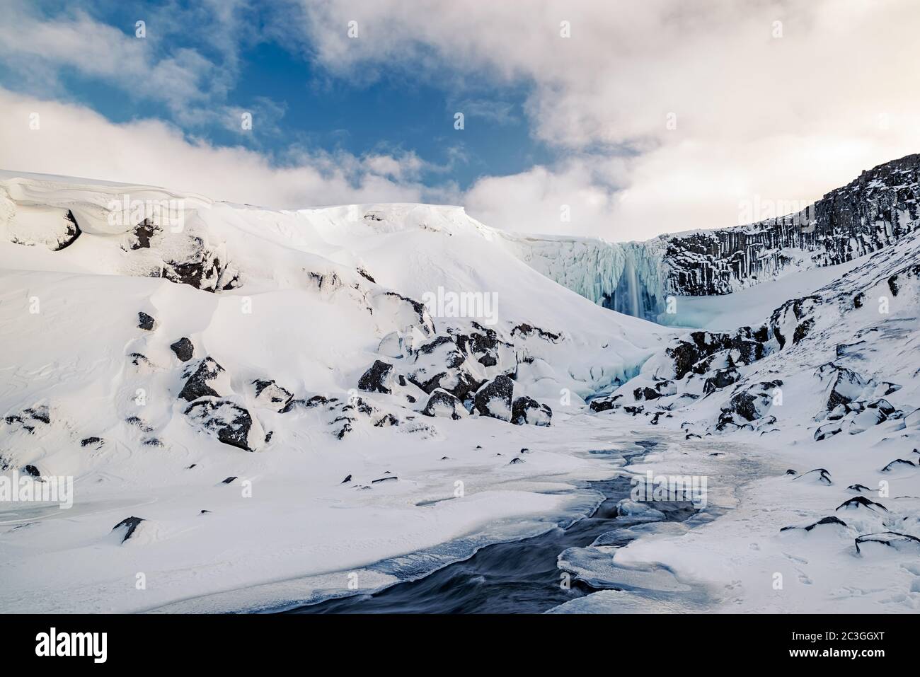 Svodufoss waterfall, Iceland Stock Photo - Alamy