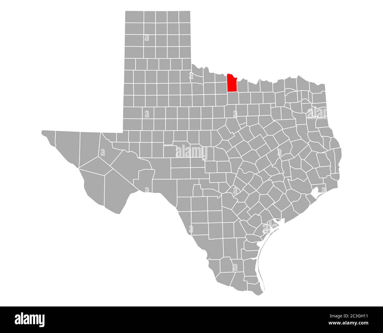 Map of Clay in Texas Stock Photo - Alamy