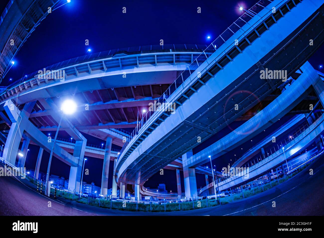 Bayshore Route Daikoku Junction (Tsurumi-ku, Yokohama City Stock Photo ...