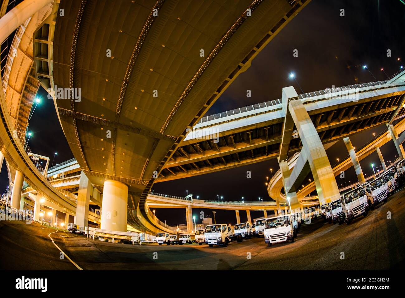Bayshore Route Daikoku Junction (Tsurumi-ku, Yokohama City Stock Photo ...