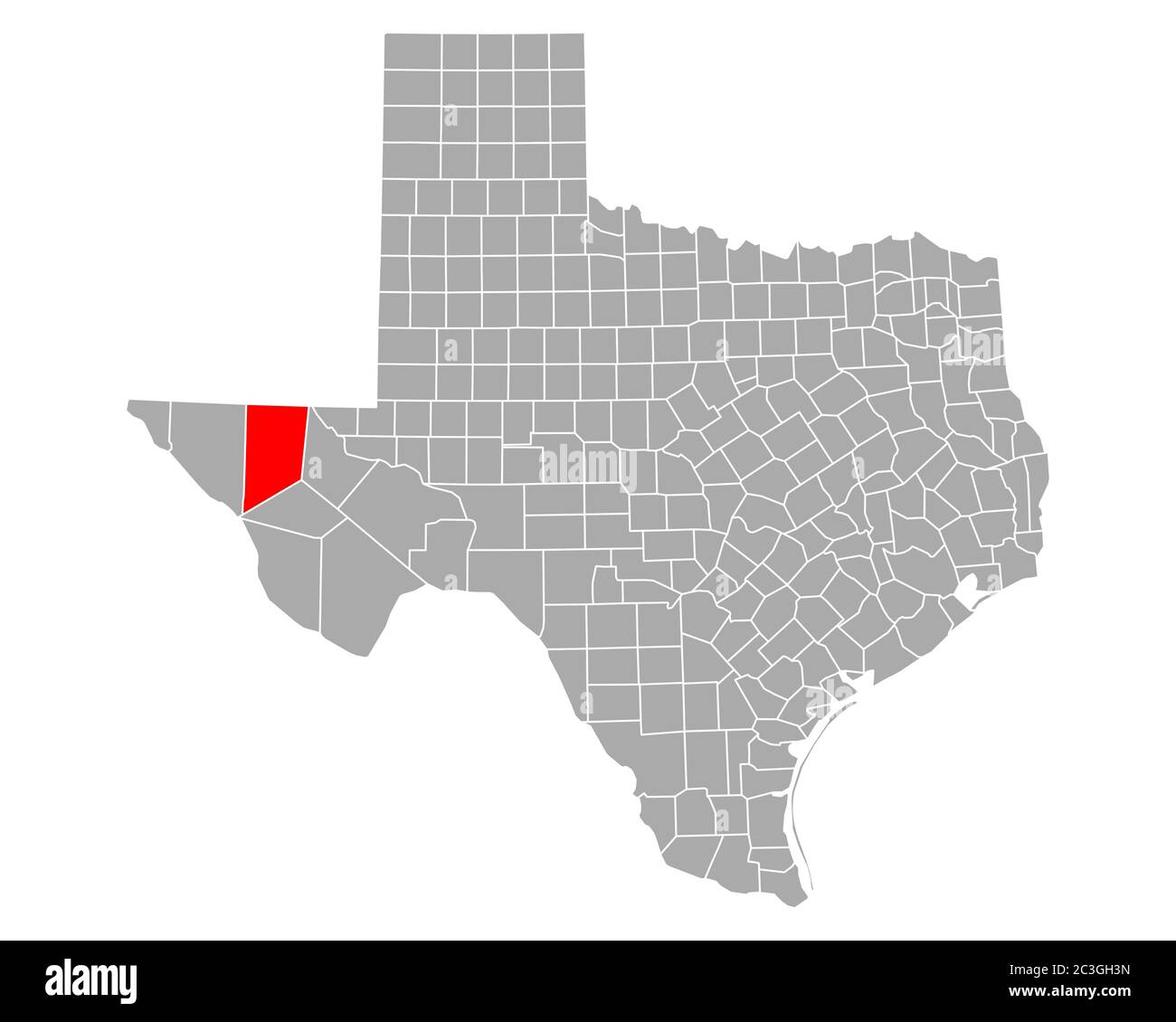 Map of Culberson in Texas Stock Photo - Alamy