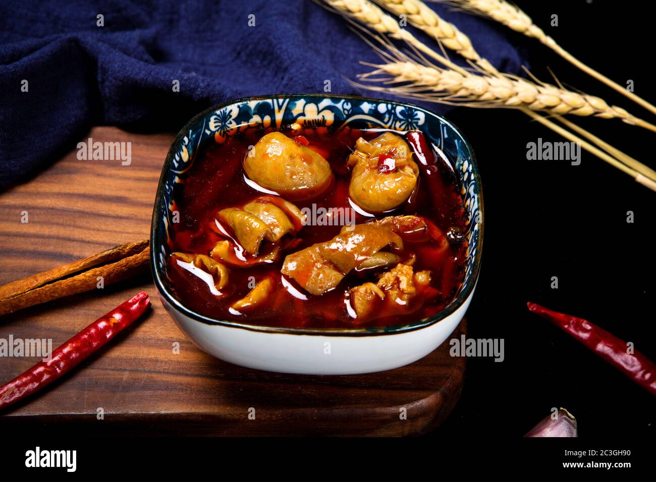 Red oil fatty intestines hi-res stock photography and images - Alamy