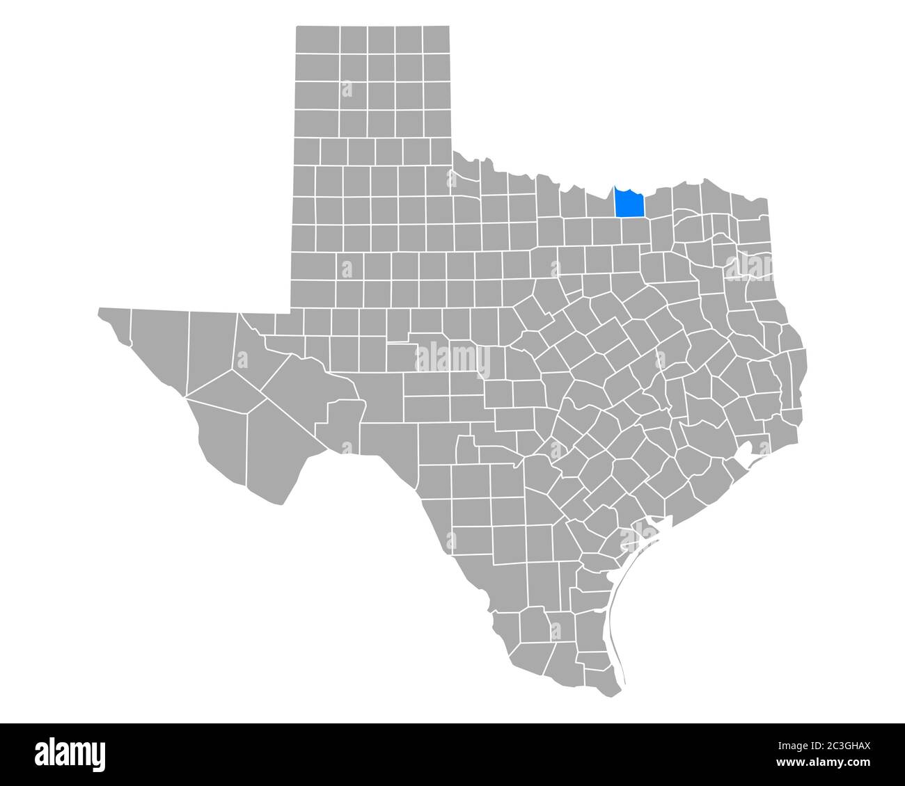 Map of Grayson in Texas Stock Photo - Alamy