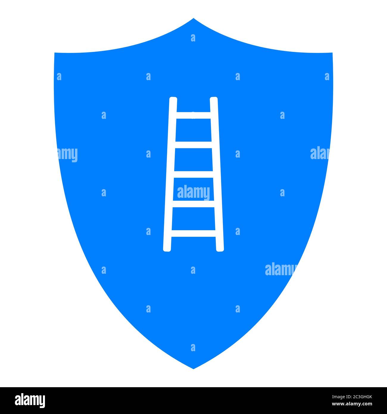Ladder and shield Stock Photo - Alamy