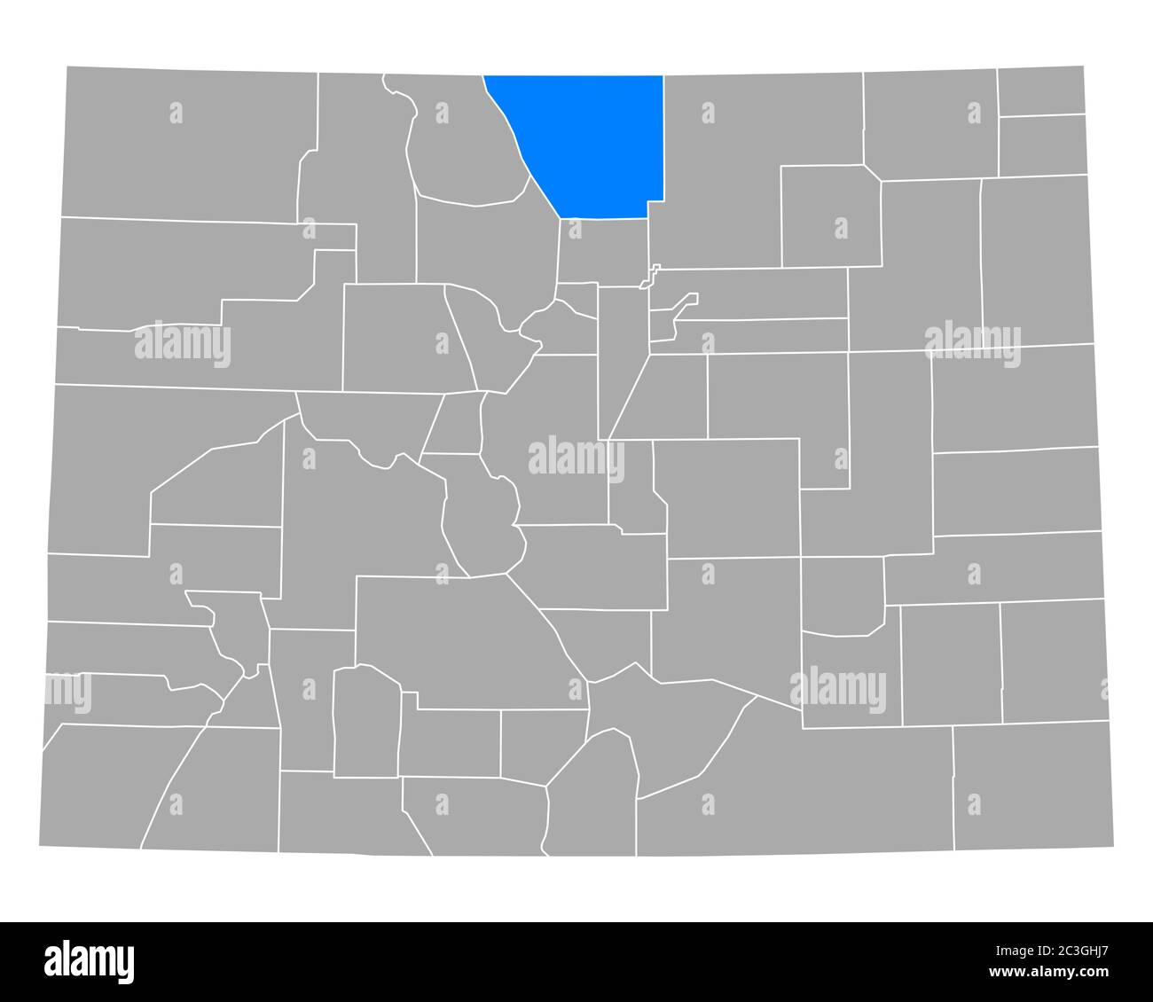 Map of Larimer in Colorado Stock Photo - Alamy
