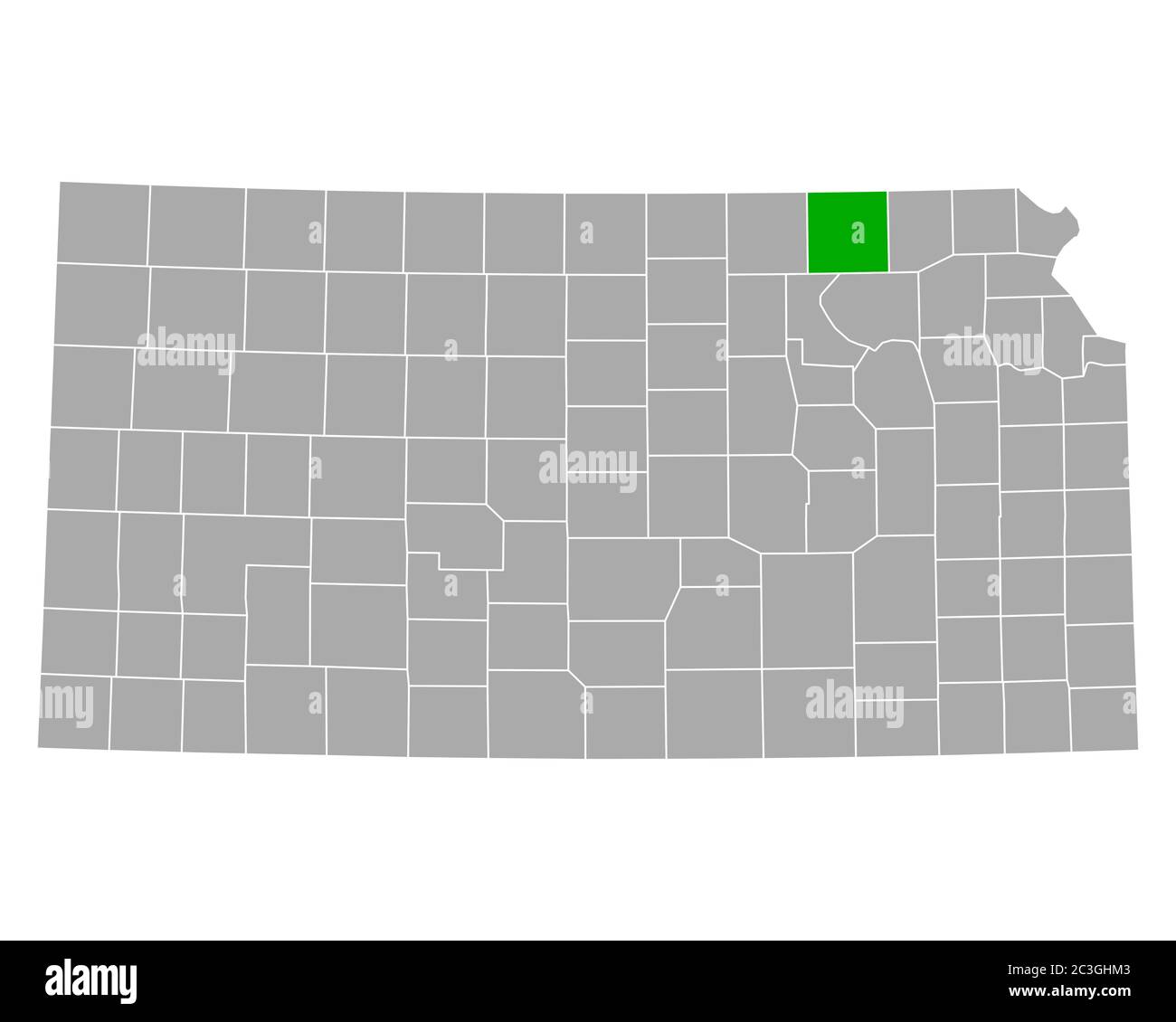Map of Marshall in Kansas Stock Photo - Alamy