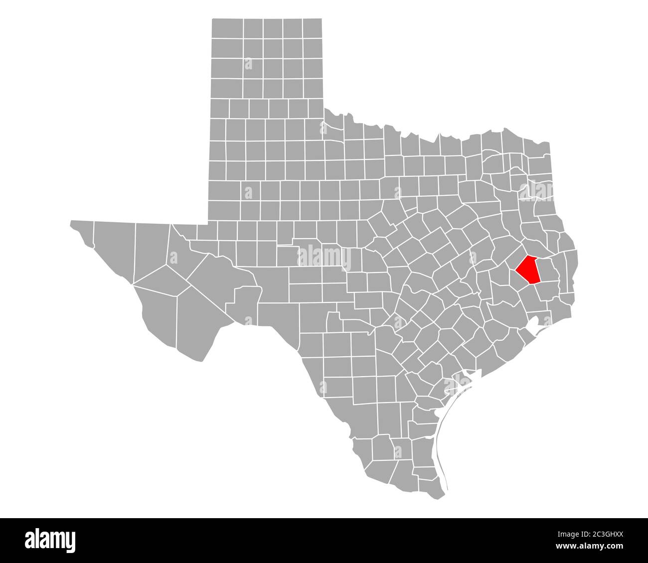 Map of Polk in Texas Stock Photo - Alamy