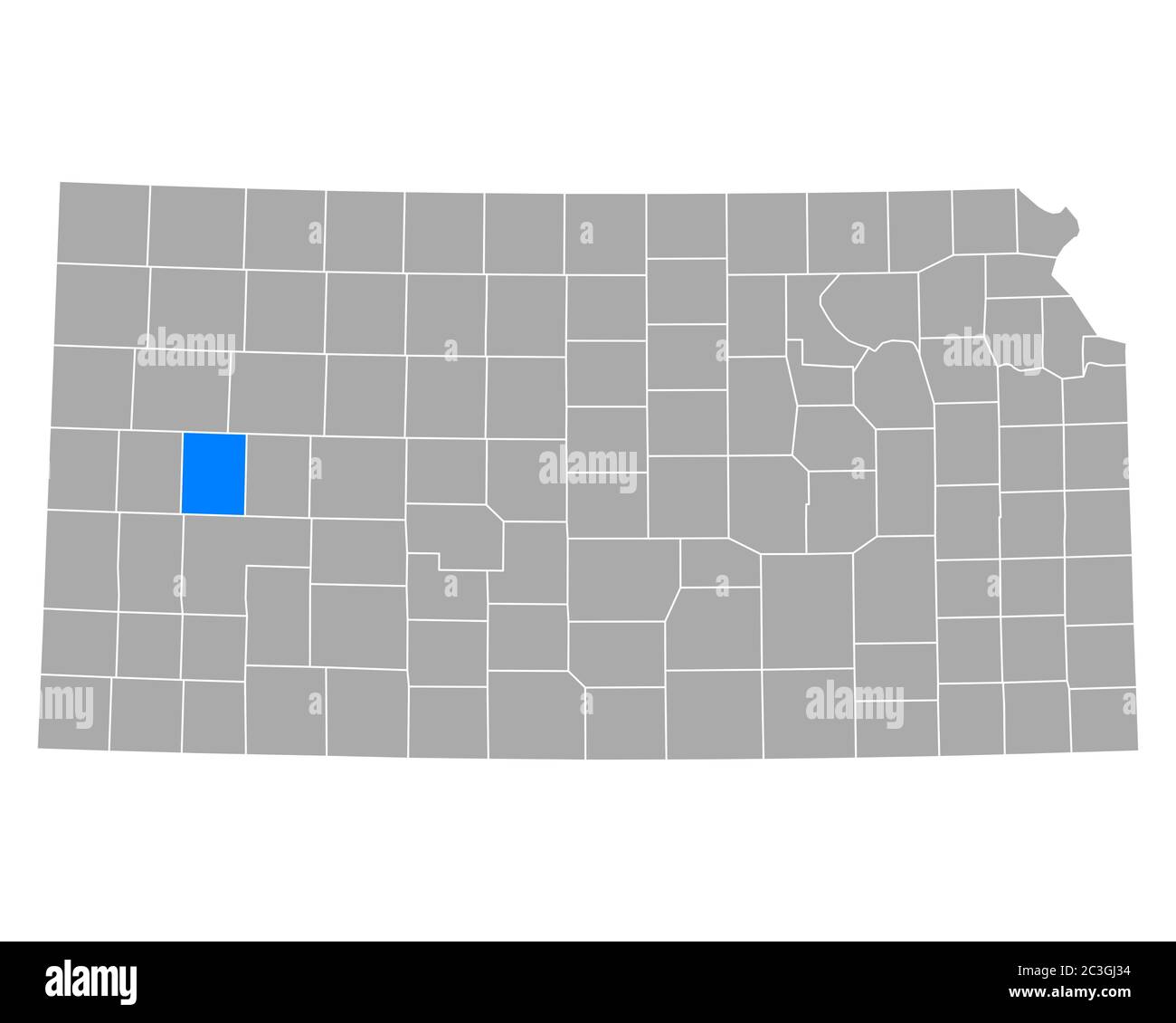 Map of Scott in Kansas Stock Photo - Alamy