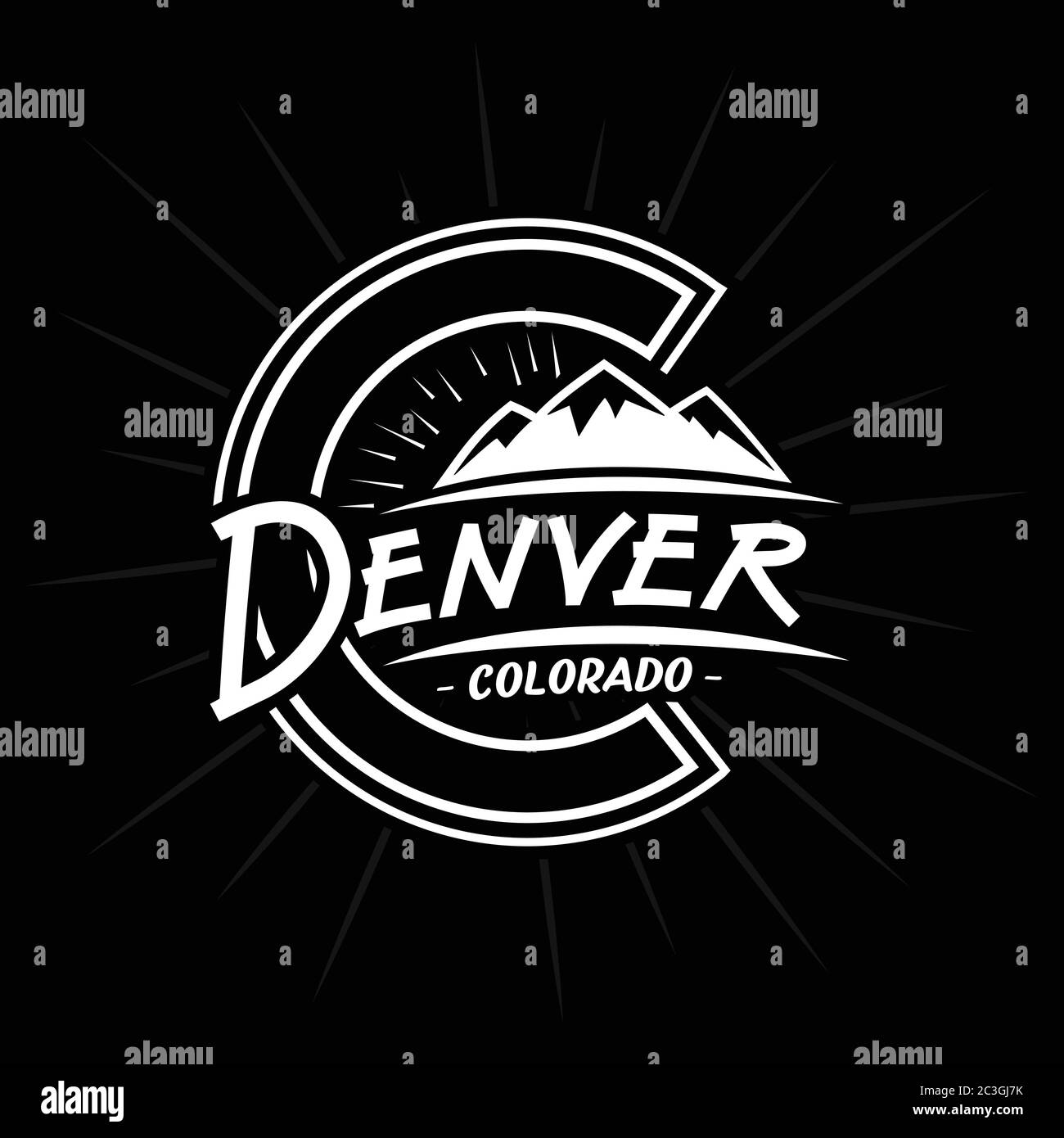 Denver Colorado logo. Vector and illustration Stock Vector Image & Art ...