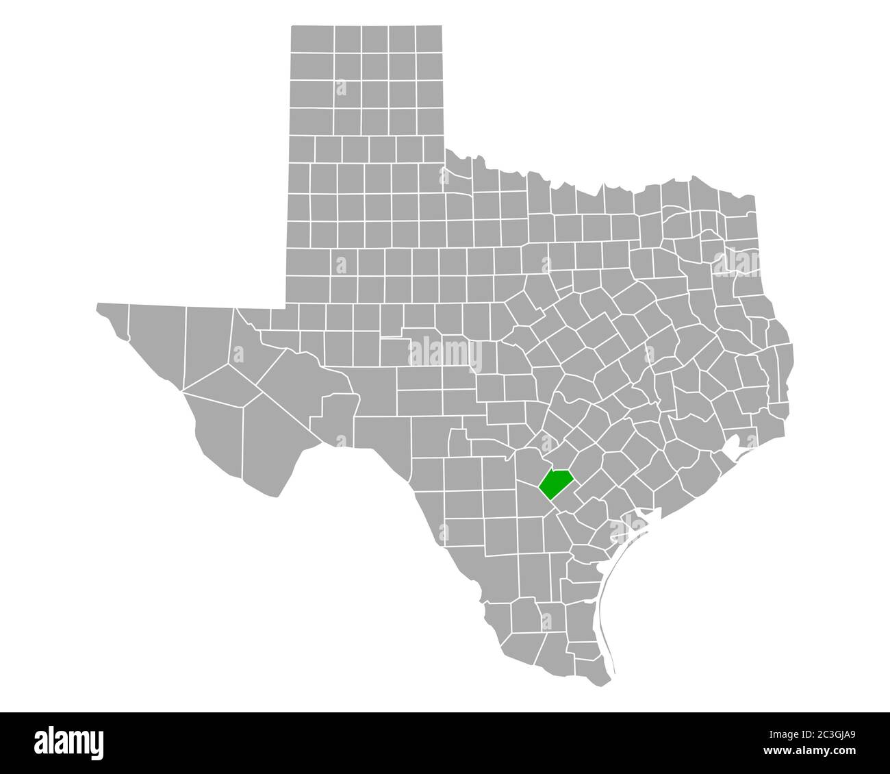 Map of Wilson in Texas Stock Photo - Alamy