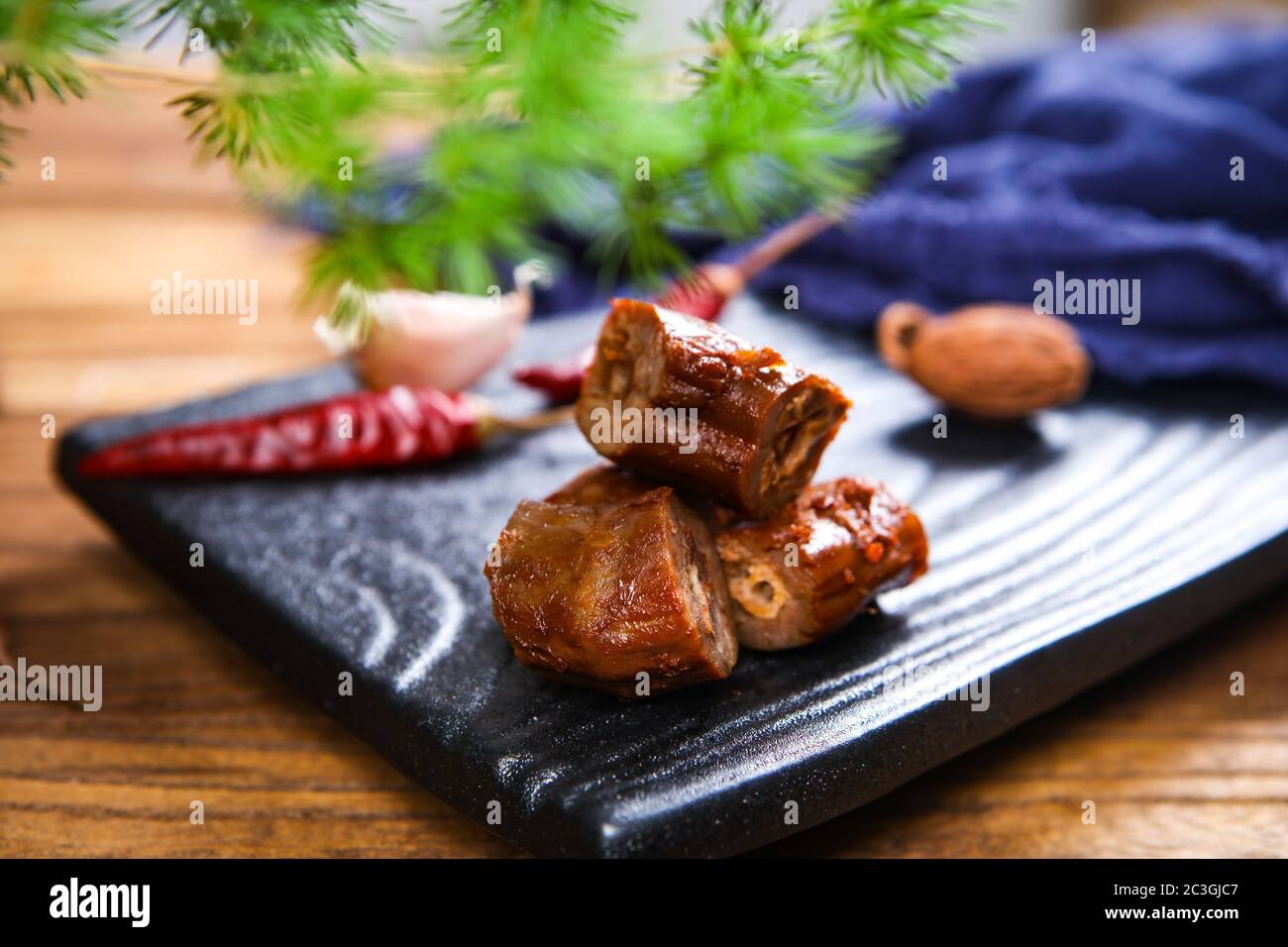 Delicious cold dishes spiced duck neck Stock Photo - Alamy
