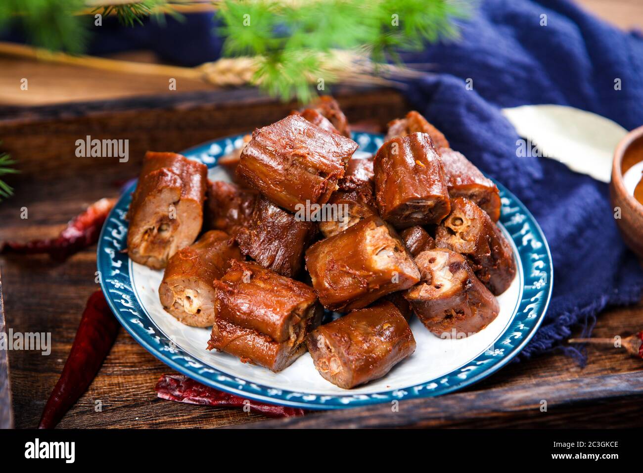 Delicious cold dishes spiced duck neck Stock Photo - Alamy