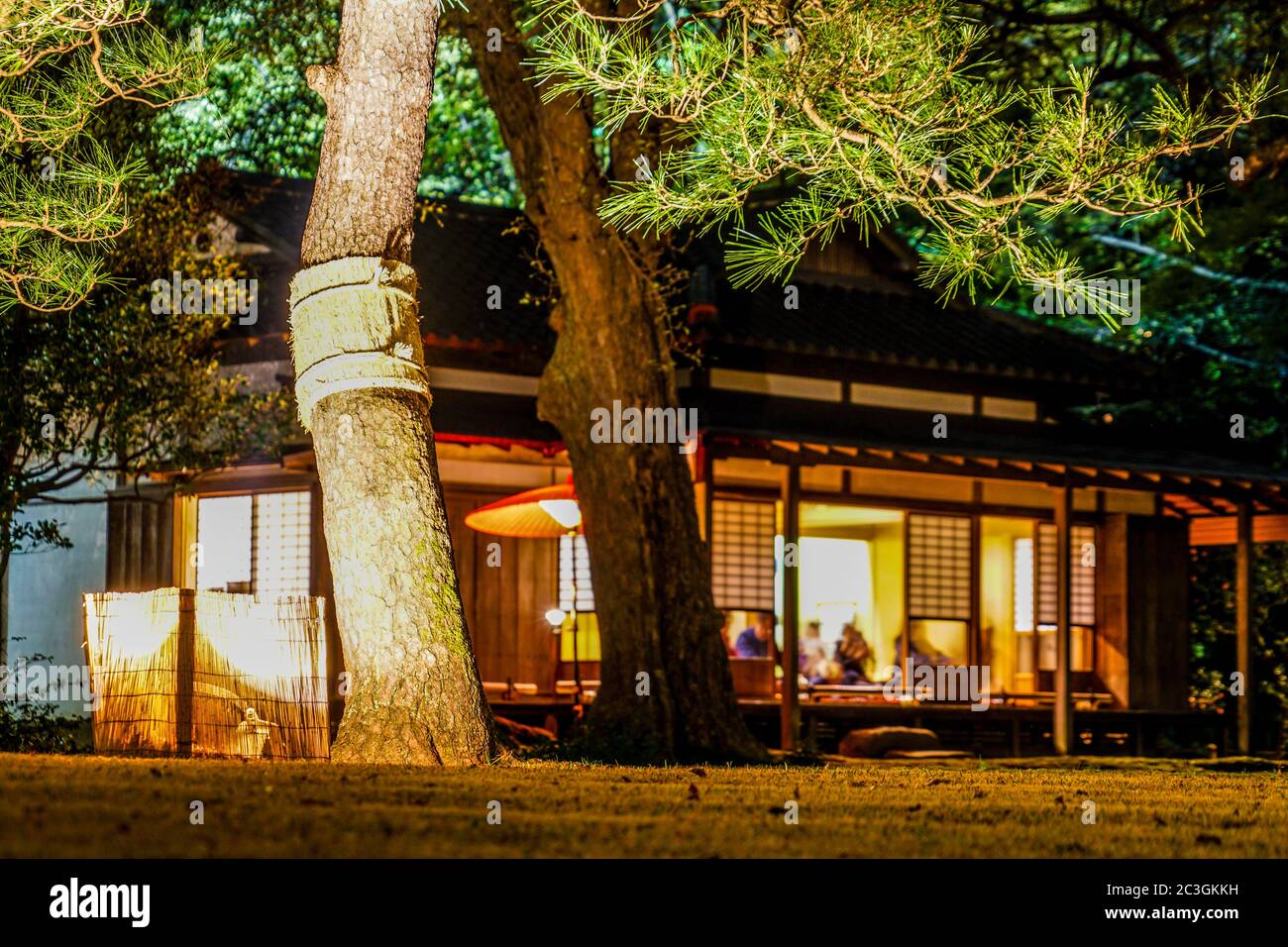 Old houses Japan of night Stock Photo - Alamy