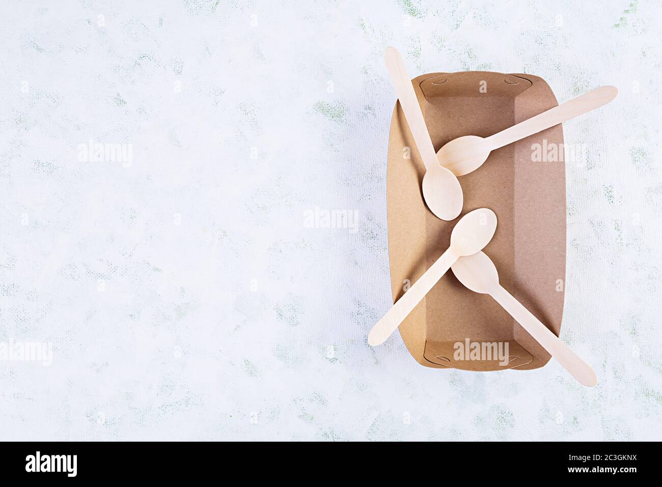 Concept recycle. Table serving with eco-friendly cutlery Stock Photo ...