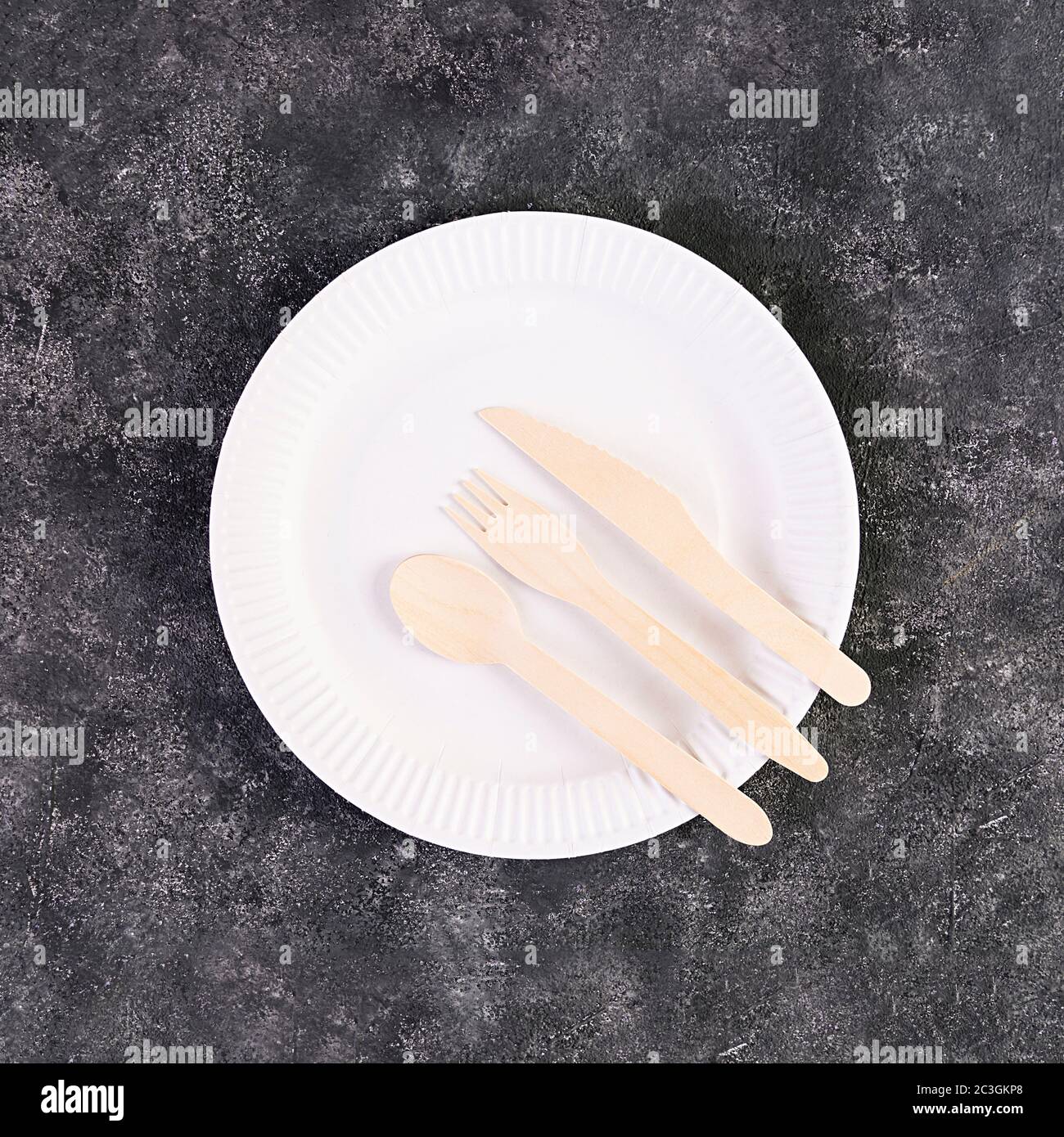 Concept recycle. Table serving with eco-friendly cutlery Stock Photo ...