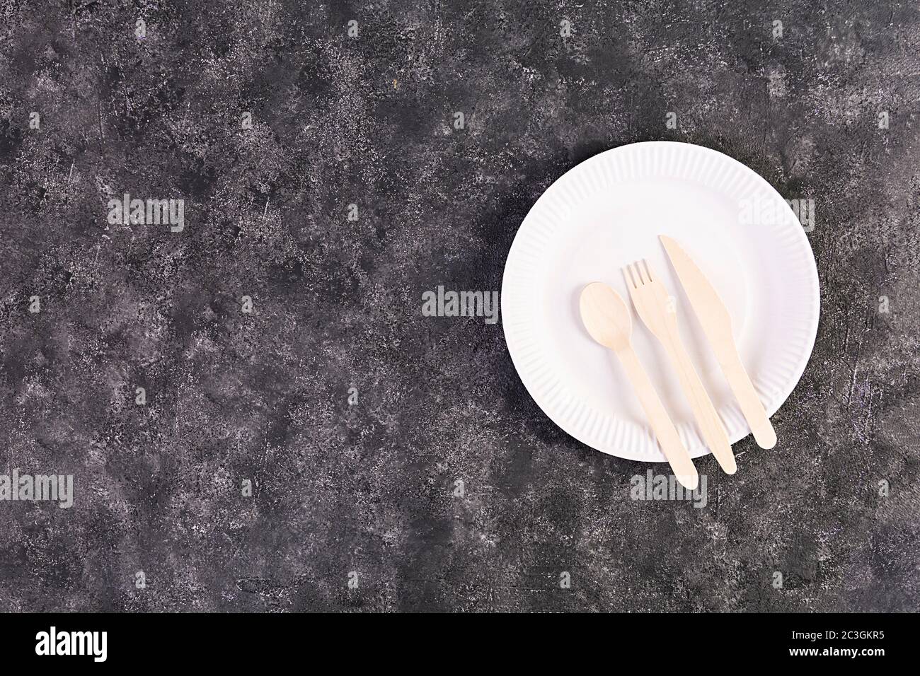Concept recycle. Table serving with eco-friendly cutlery Stock Photo ...