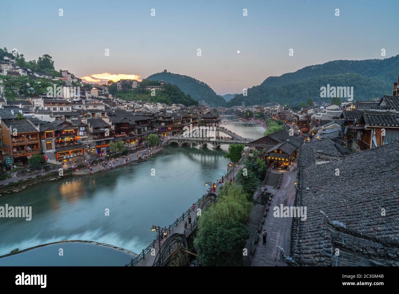 Xueqiao Snow Bridge in Feng huang seen from above Stock Photo - Alamy