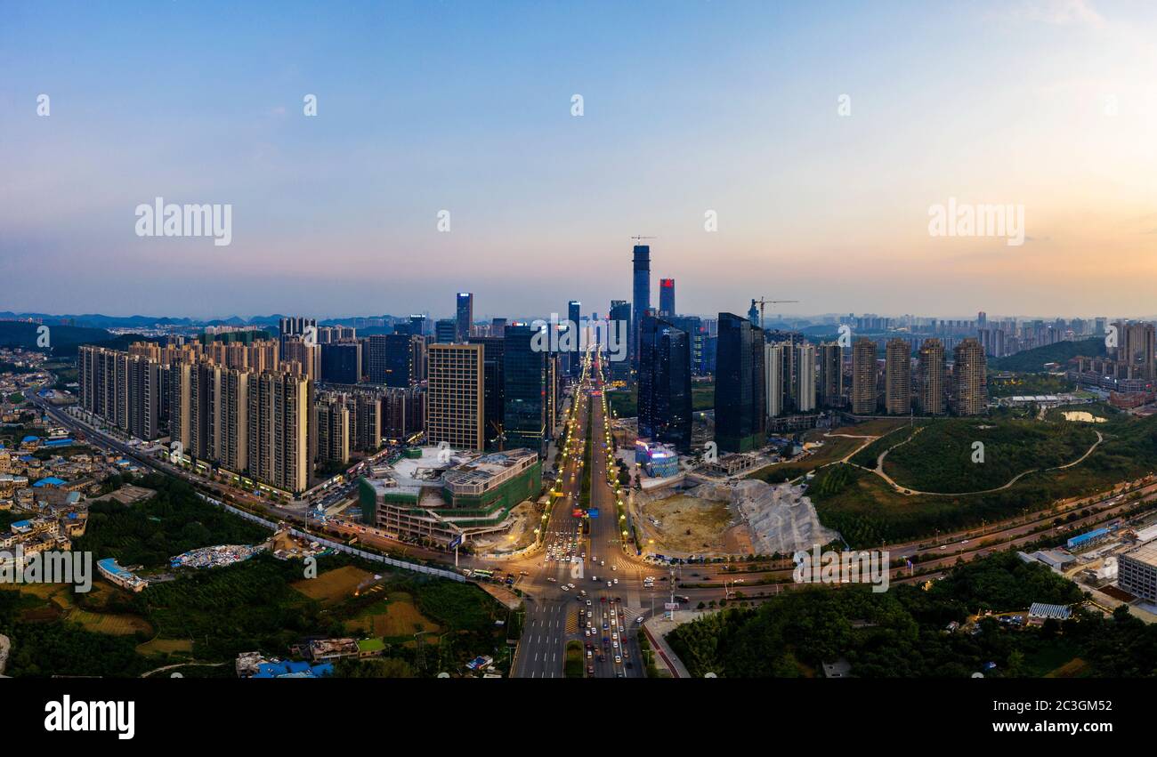 Guizhou province guiyang city building scenery Stock Photo - Alamy