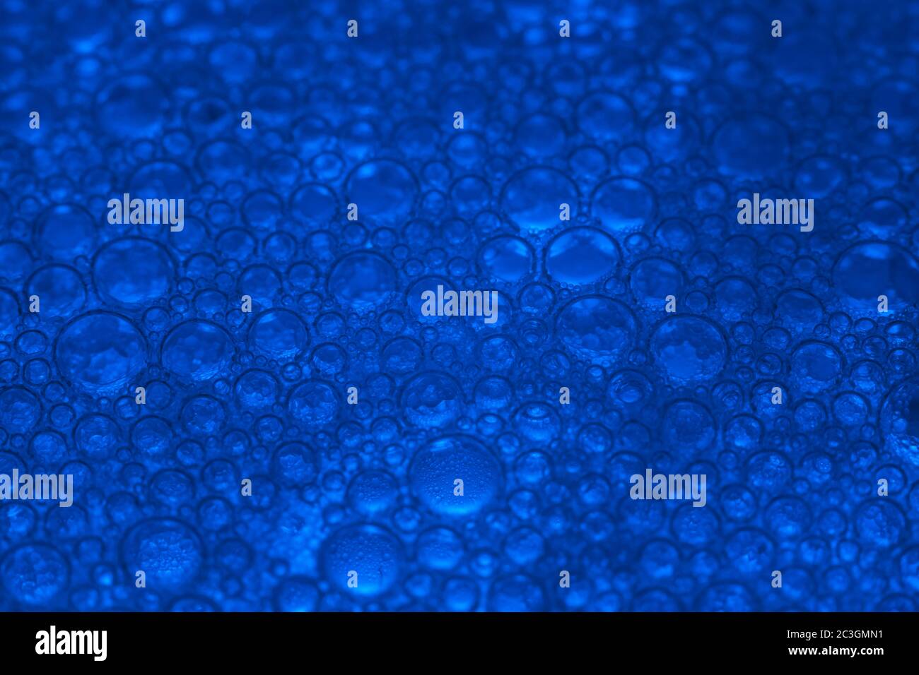 Close up beautiful abstract blue bubbles in water extreme. Abstract ...