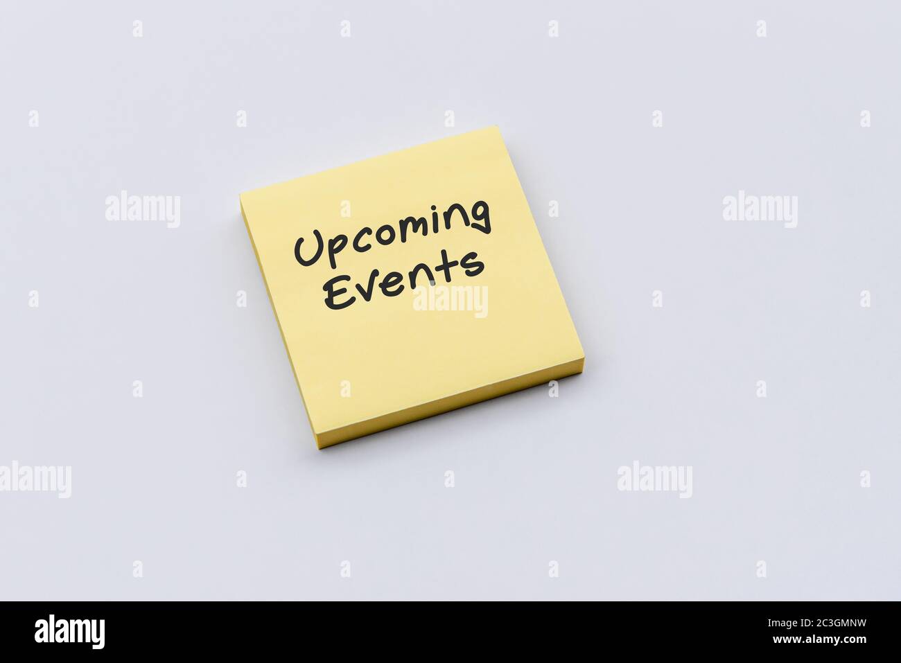Sticky note text events hi-res stock photography and images - Alamy