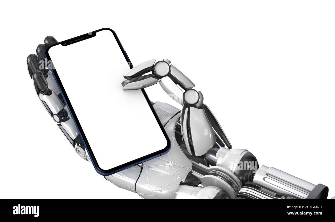 Illustration of the futuristic design of a robotic hand with a ...