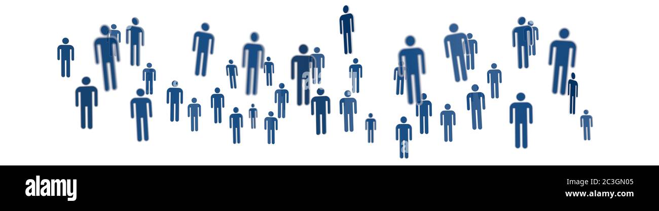 Blue icons people data Cut Out Stock Images & Pictures - Alamy