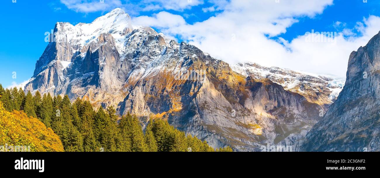 Grindelwald, Switzerland snow mountains view Stock Photo - Alamy