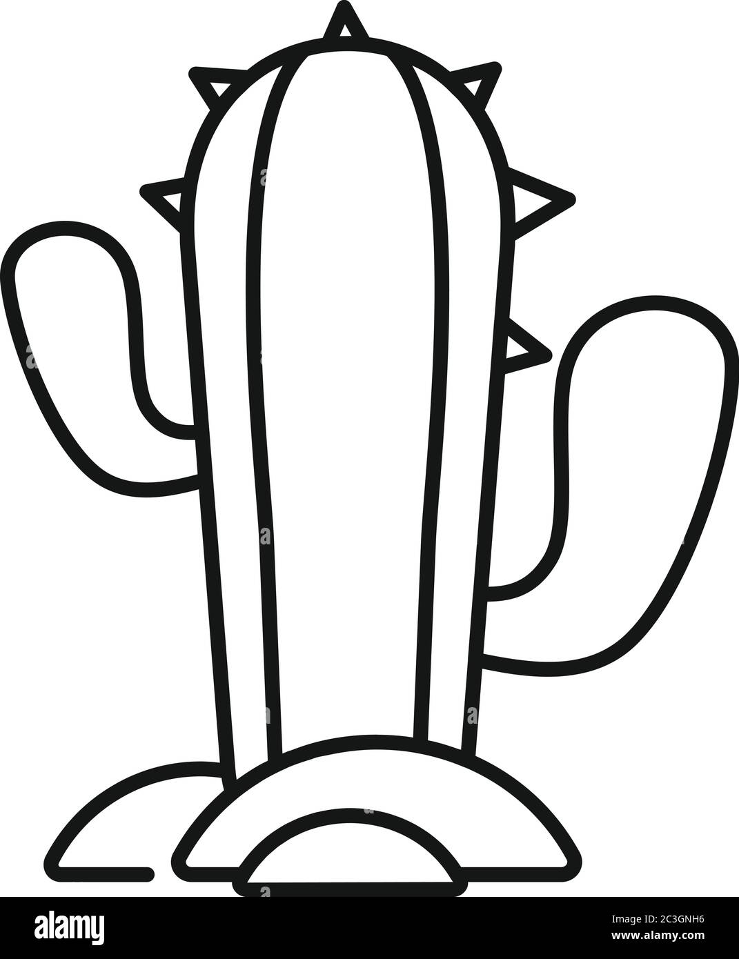Mexican cactus icon. Outline mexican cactus vector icon for web design ...