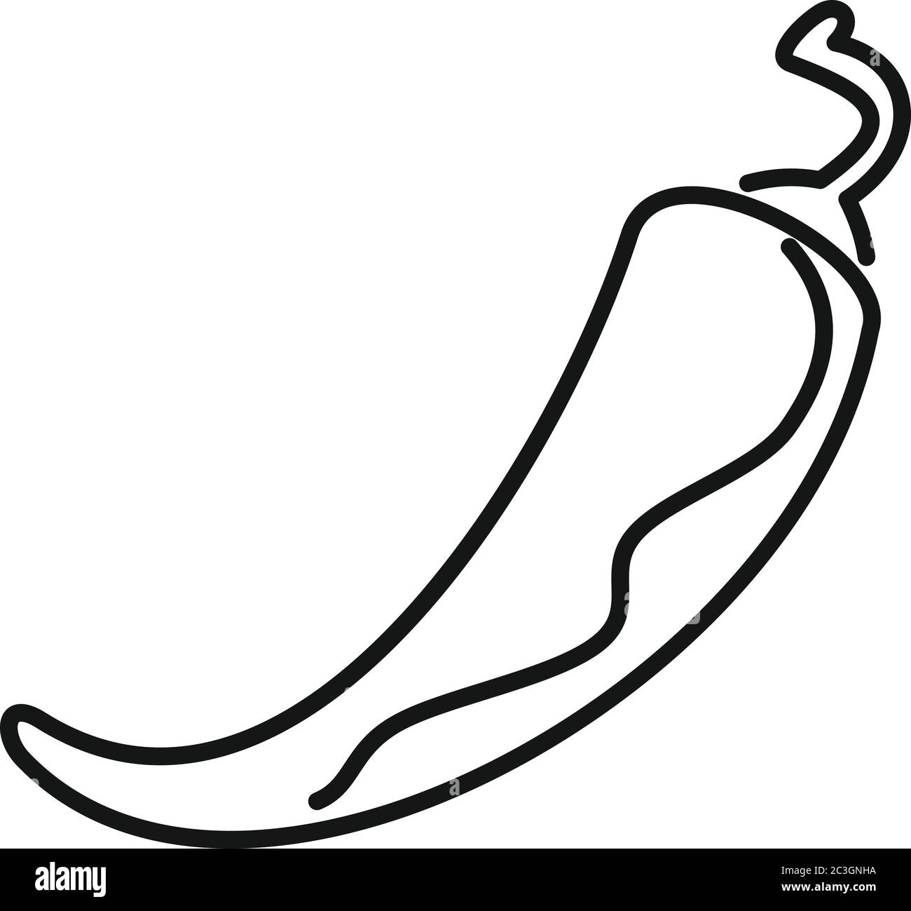 Chili pepper icon. Outline chili pepper vector icon for web design ... Chili pepper icon. Outline chili pepper vector icon for web design ...