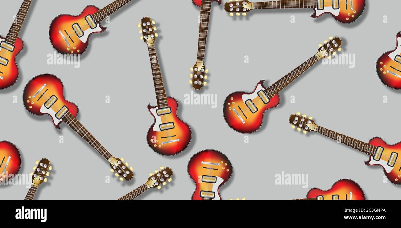 Electric guitar pattern Stock Photo - Alamy