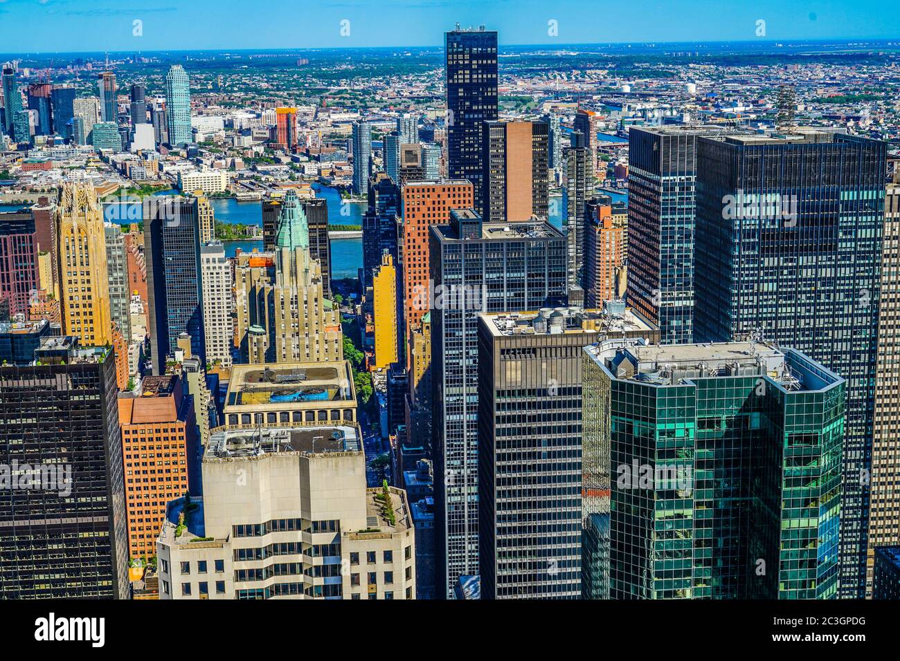 The view from the Rockefeller Center (Top of the Rock Stock Photo - Alamy