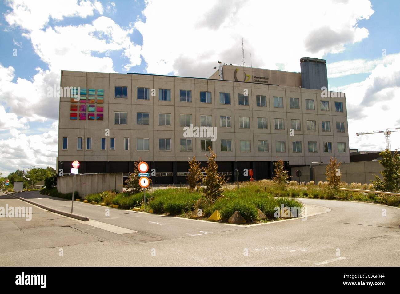 Facade of the UZ, the Brussels University Hospital. UZ Brussel is an ...