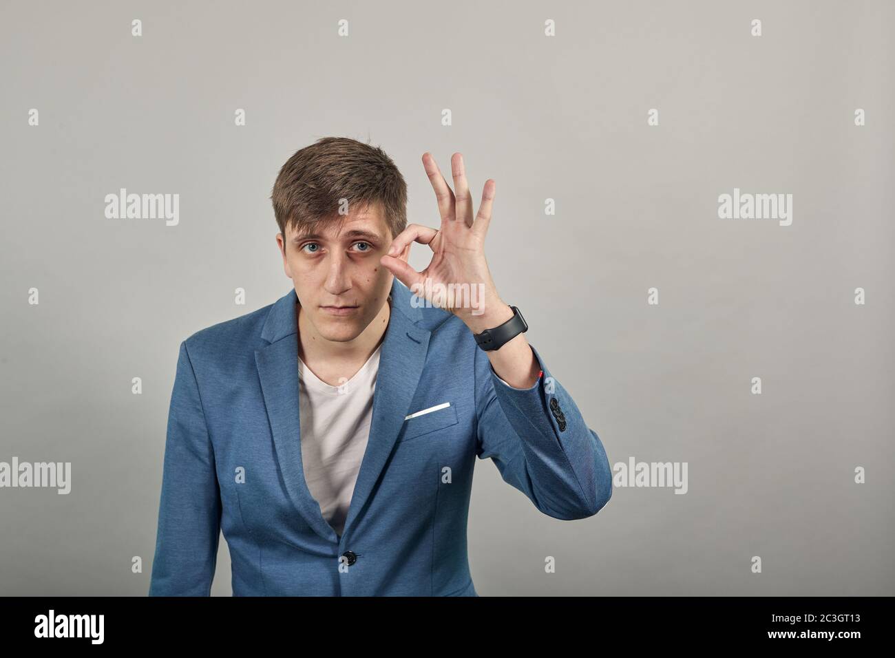 View of hand fingers showing ok sign, gesturing making okay, human ...