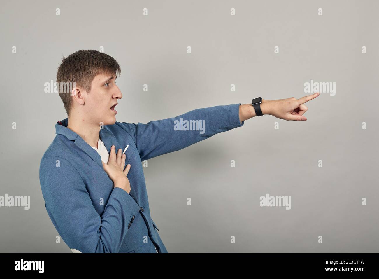 Hand pointer with forefinger pointing forward. Index finger to show ...