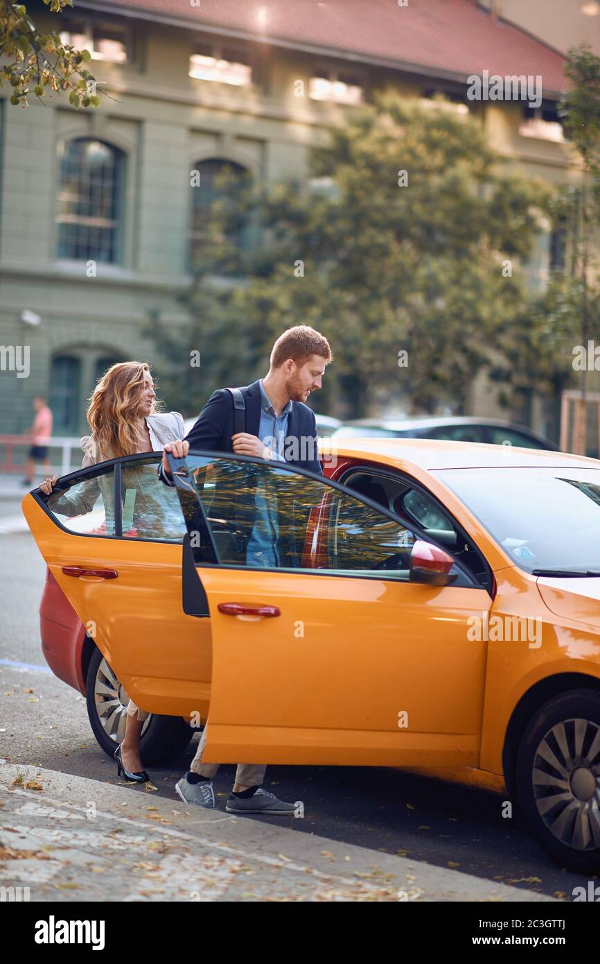 Female in taxi work hi-res stock photography and images - Alamy