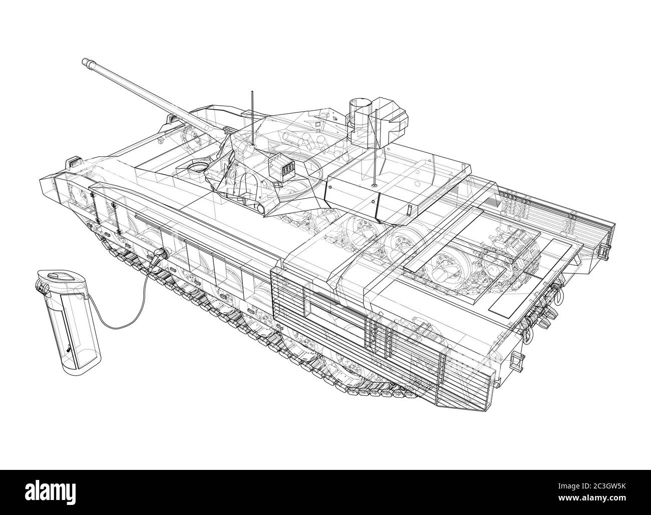 Electric Tank Charging Station Sketch. Vector Stock Vector Image & Art ...