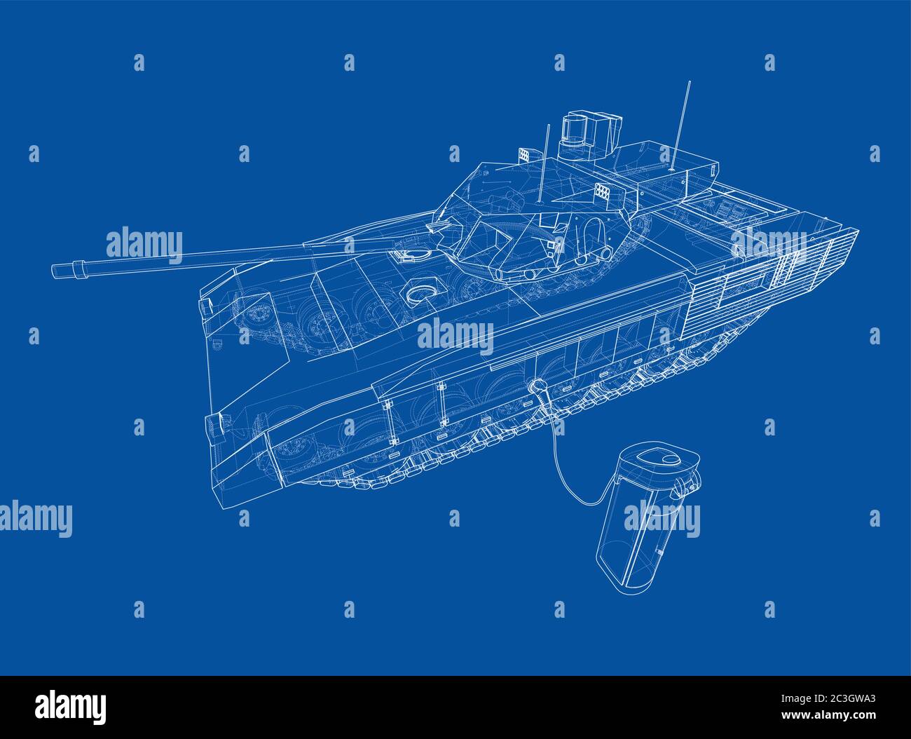 Electric Tank Charging Station Sketch. Vector Stock Vector Image & Art ...