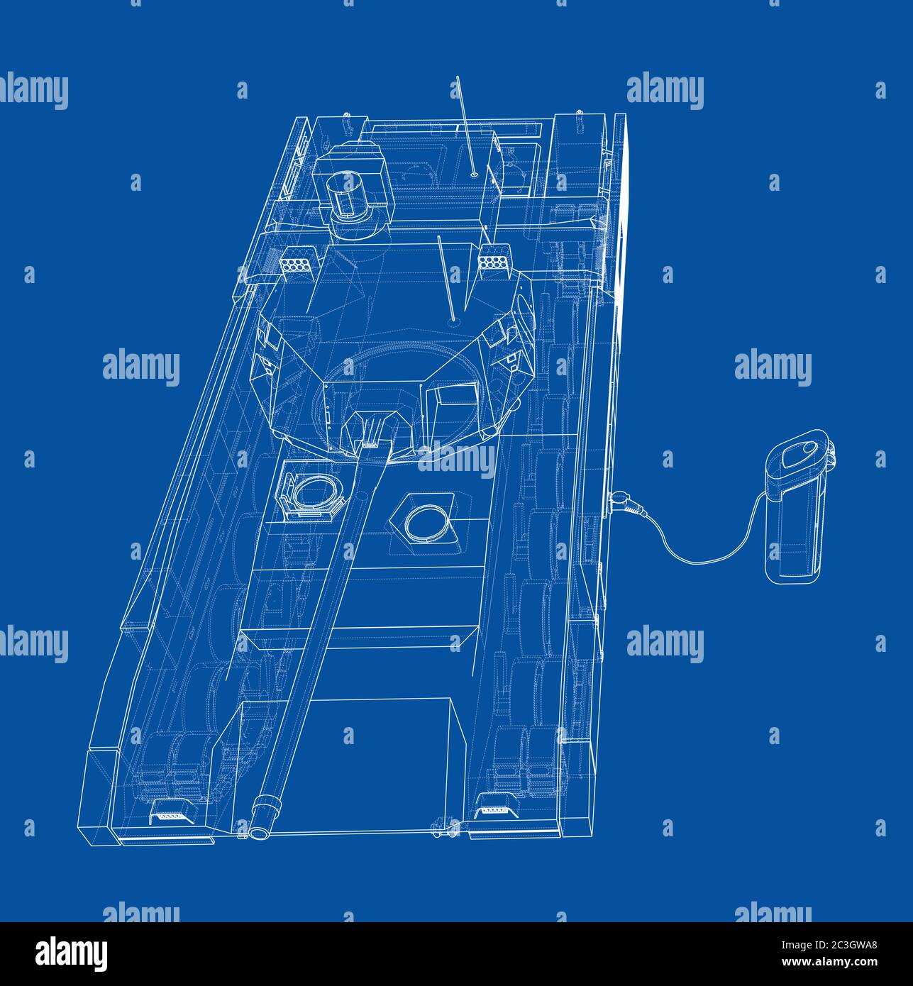 Electric Tank Charging Station Sketch. Vector Stock Vector Image & Art ...