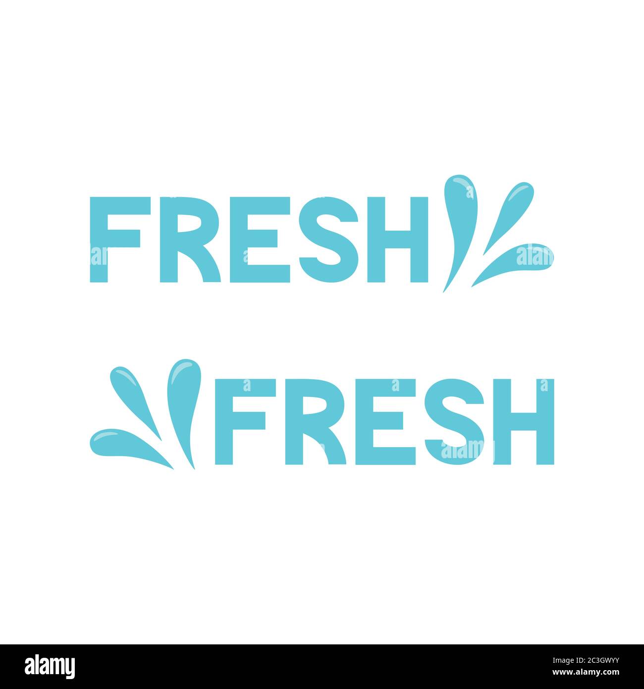 Fresh icon. Blue spray, water drop. Vector illustration Stock Vector ...