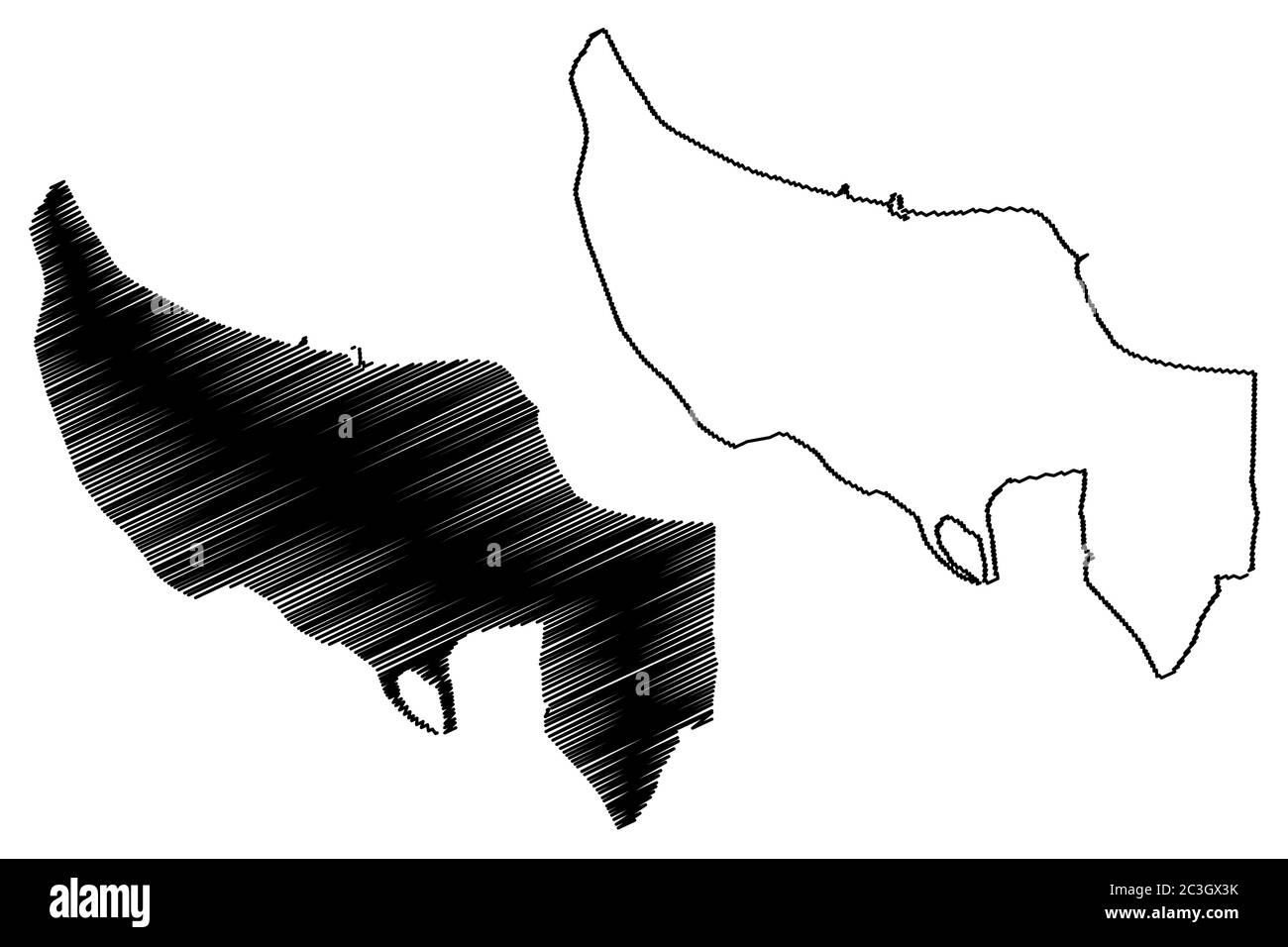 Sumqayit City (Republic of Azerbaijan) map vector illustration ...