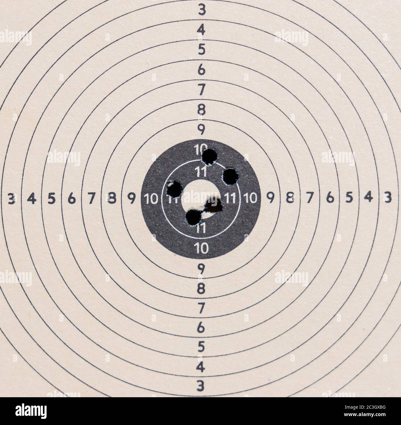 Air rifle Target Hit pattern Stock Photo - Alamy